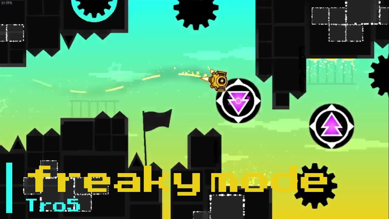 #GeometryDash || freaky mode - By: Tro5 - YouTube