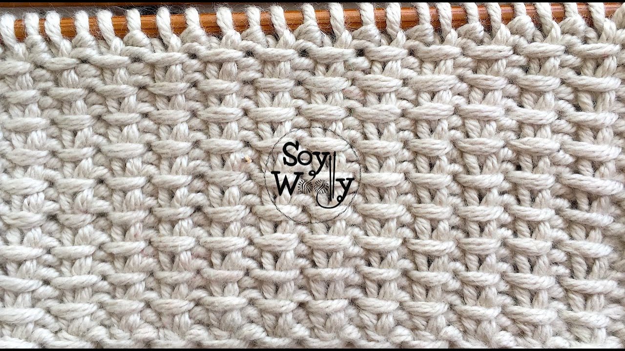 Cómo tejer el Punto Yute en dos agujas (reversible y en dos vueltas ...