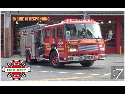 Seattle Fire Department - Engine 18 Responding - YouTube