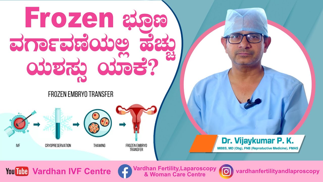 Frozen ಭ್ರೂಣ ವರ್ಗಾವಣೆಯಲ್ಲಿ ಹೆಚ್ಚು ಯಶಸ್ಸು ಯಾಕೆ? l Dr. Vijaykumar P. K. l ...
