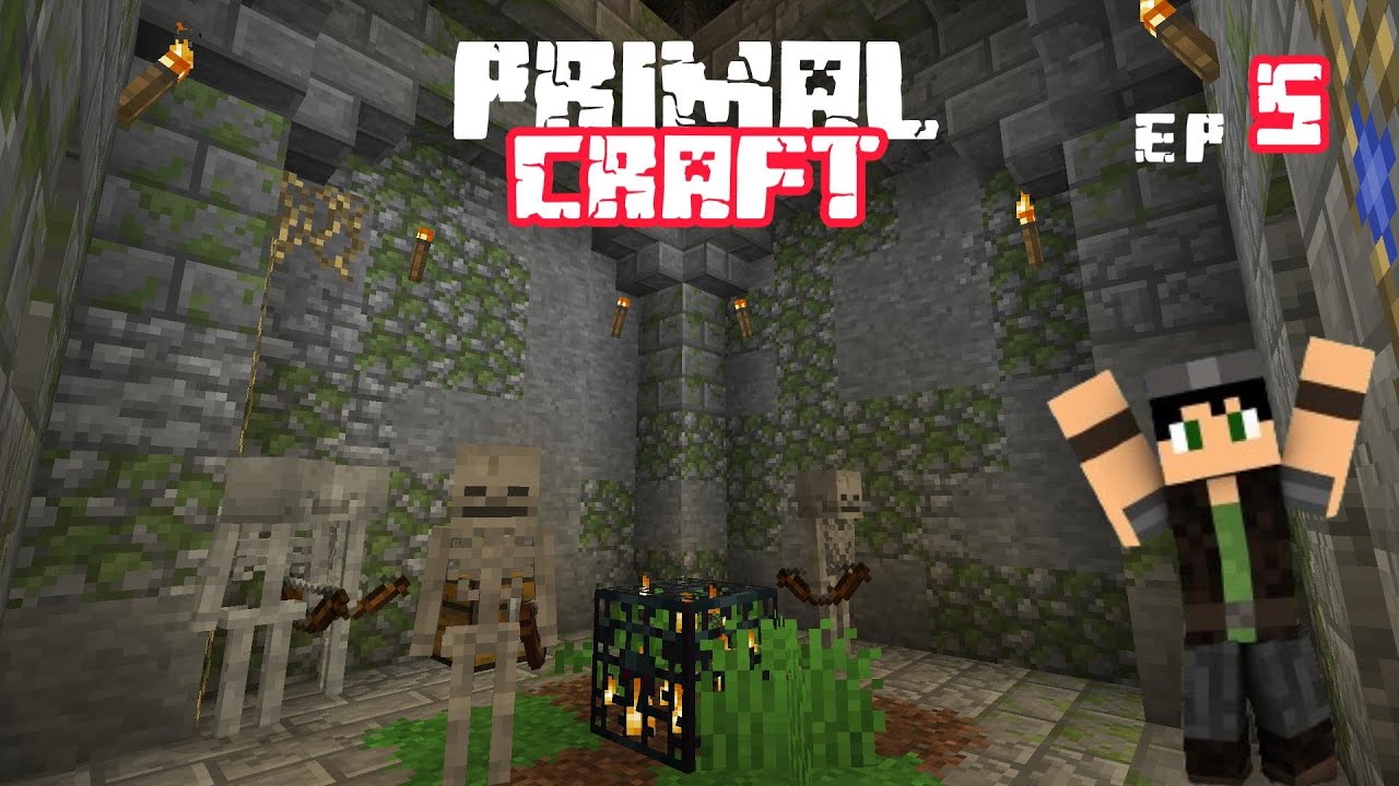 EXPLORAMOS UMA DUNGEON E ACHAMOS ITENS RAROS - PRIMAL CRAFT #5 - YouTube