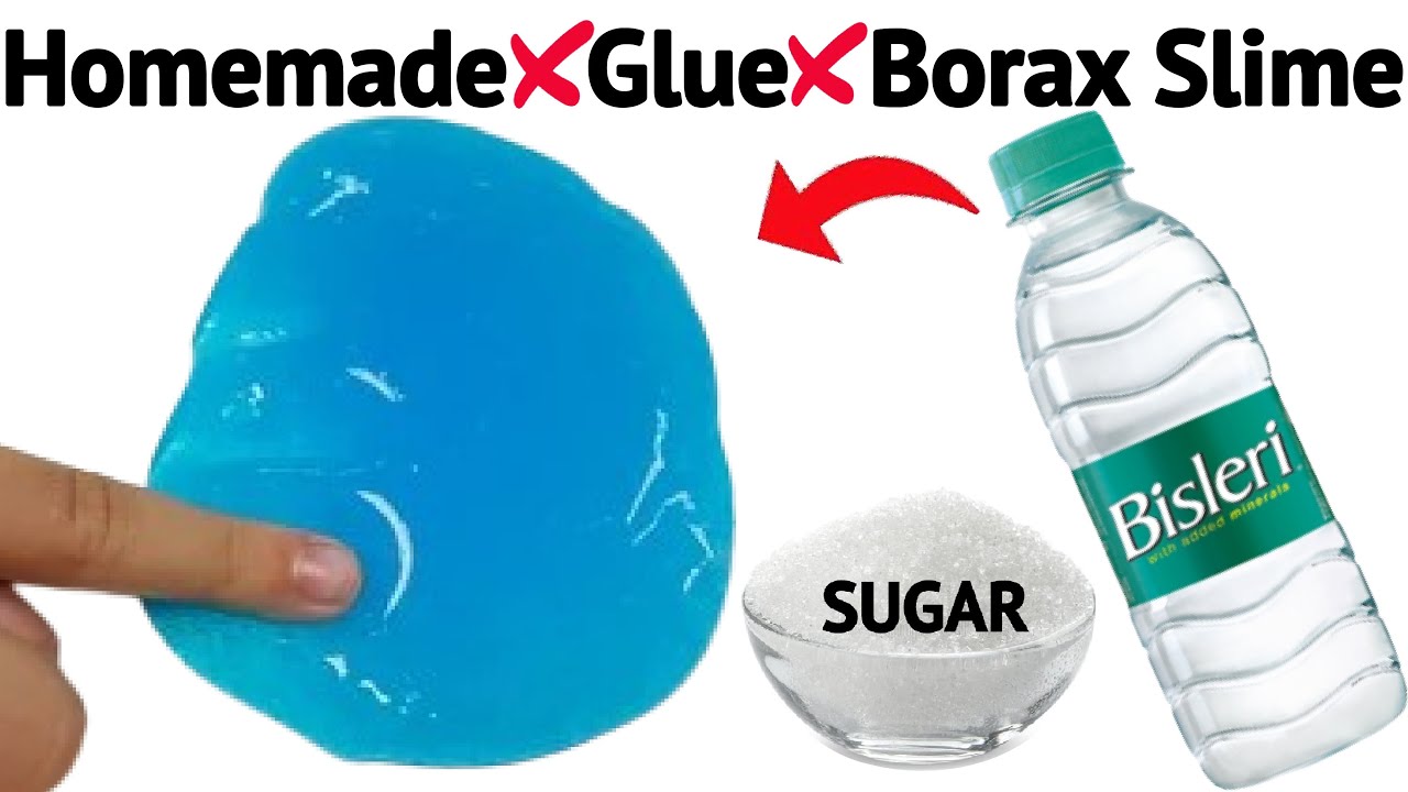 How to make a Water and Sugar Slime at home Without Glue Borax/Diy ...