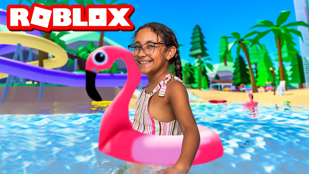 Roblox - FICAMOS 24 HORAS NO PARQUE AQUÁTICO - New! Pool Island Game ...