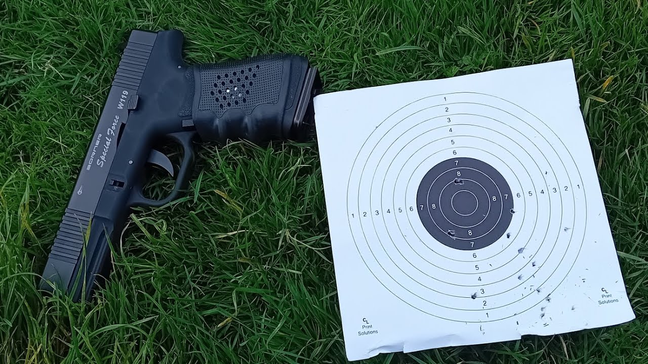 Borner Special Force W119 co2 pistol 4.5mm shooting & accuracy - YouTube