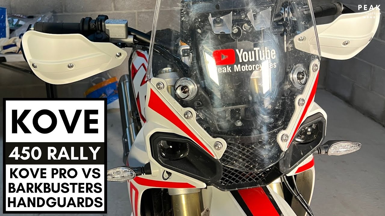Kove 450 Rally: Kove Pro vs Barkbusters Handguards 4K - YouTube