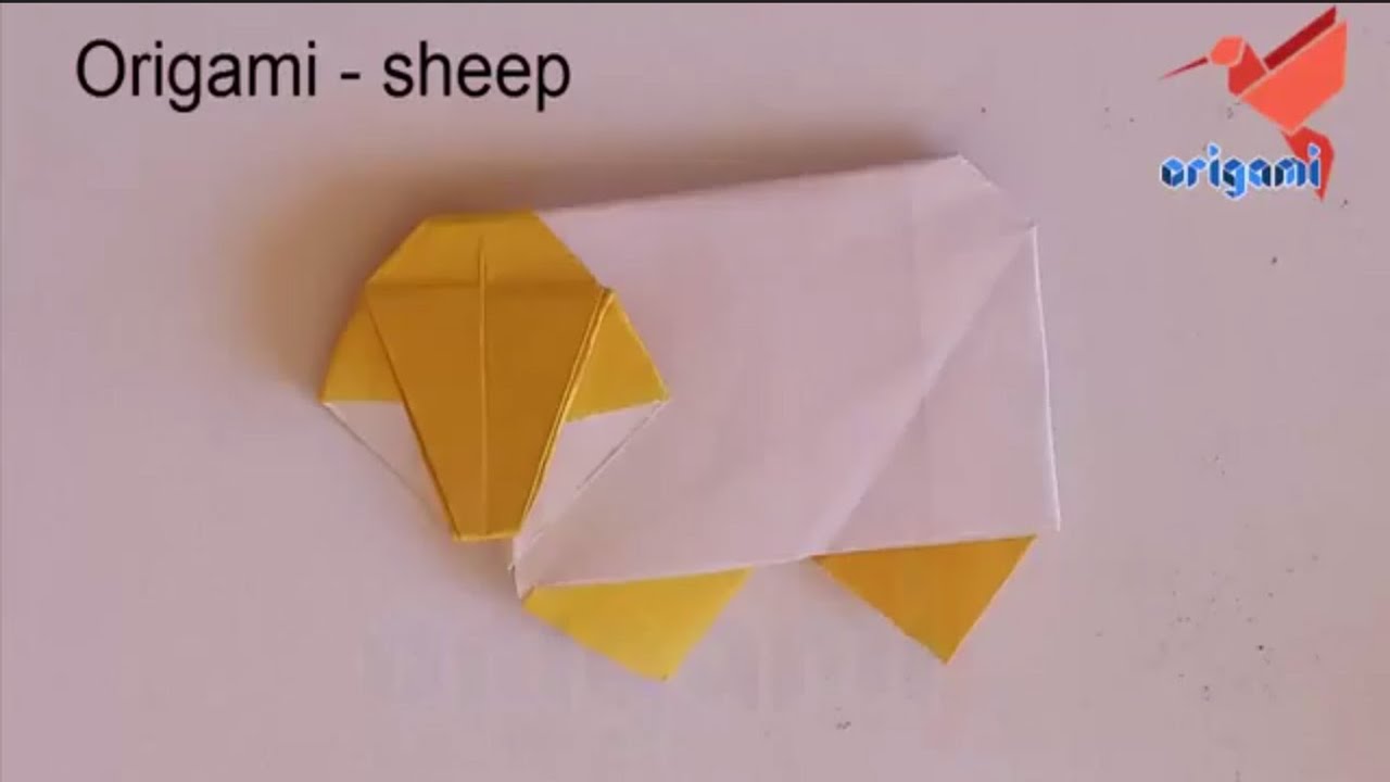 origami how to make a sheep - YouTube