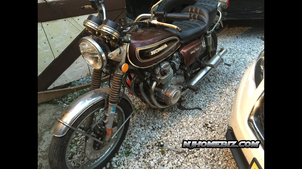 Honda CB550 76 - First start since 1979 - YouTube