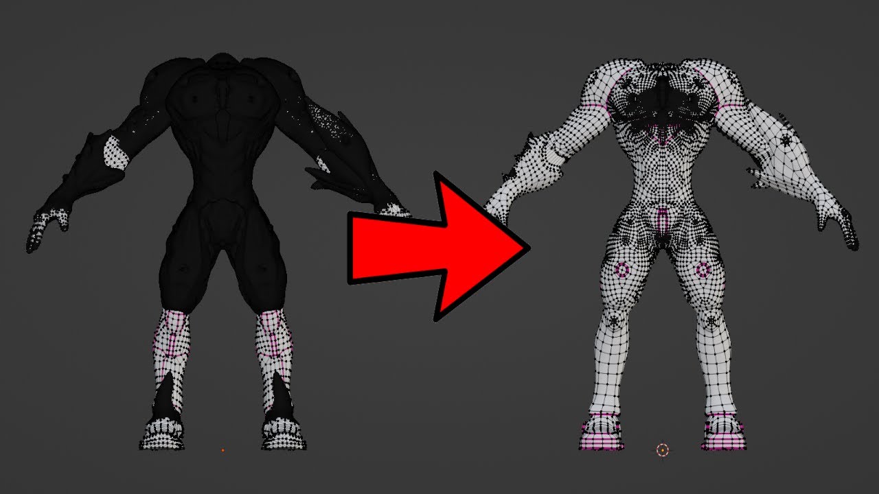 Full Body Hard Surface Retopology Using Blender And Retopoflow - YouTube