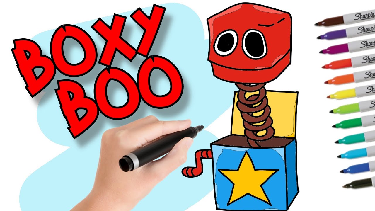 How to Draw Boxy Boo easy step by step | Project Playtime drawing ...