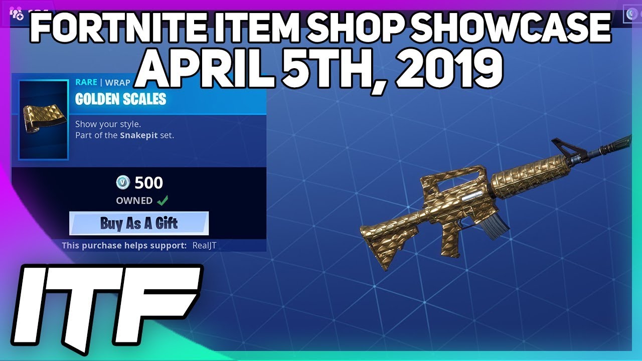 Fortnite Item Shop *NEW* GOLDEN SCALES WRAP! [April 5th, 2019 ...