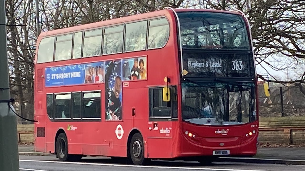 ADL Enviro400H Abellio London 2417 SN61DHA Route 363 Elephant & Castle ...