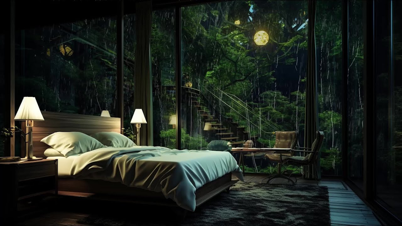 Tropical Rainforest | Sleeping with Rain & Thunder Sounds in Forest at ...