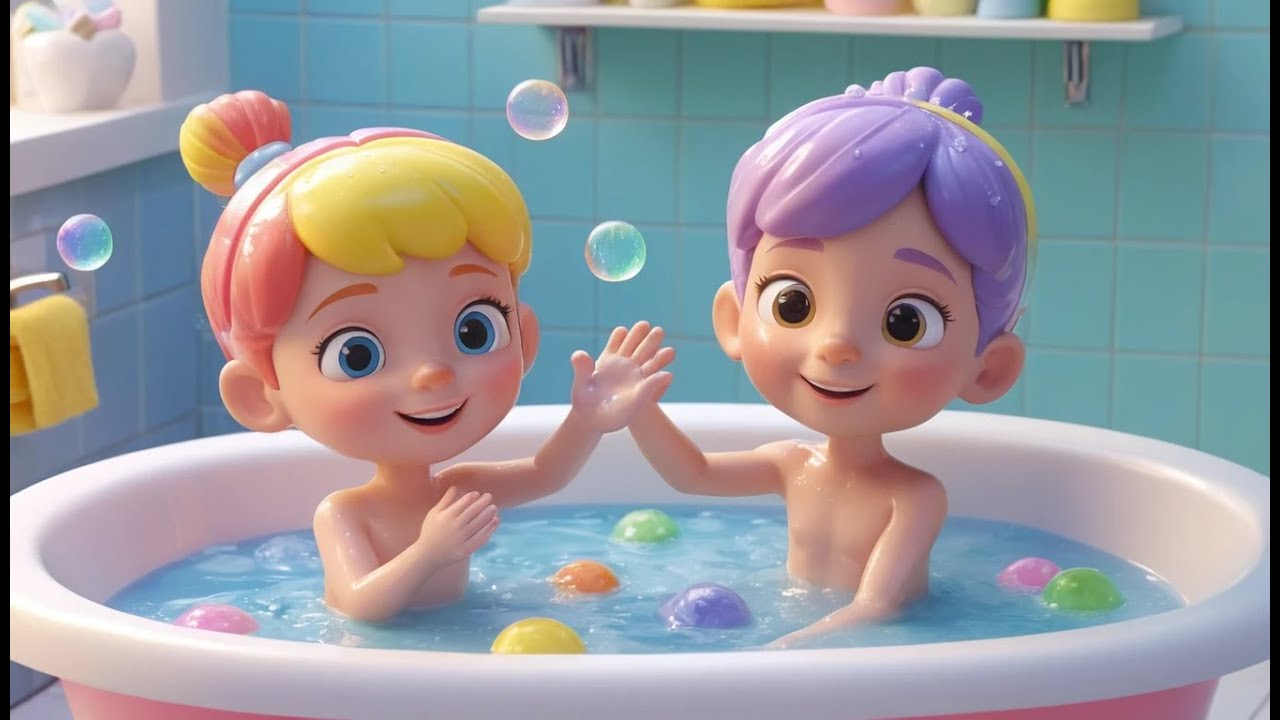 Splish, Splash, A Rainbow Bath | Fun Water Song for Kids | Nursery ...
