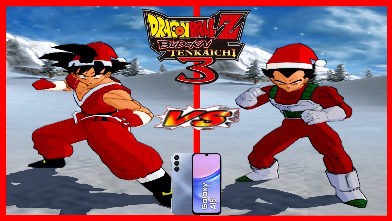 Santa Goku VS Santa Vegeta Gameplay | DBZ BT3 | Aethersx2 | Samsung A15 ...