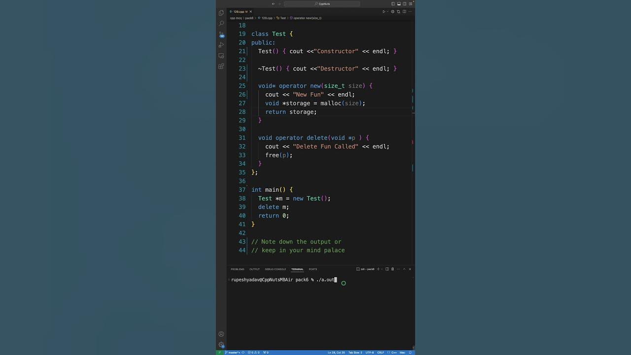 Overloaded New Operator Call Order In C Cppprogramming Cplusplus Youtube