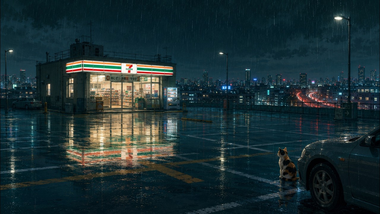 3AM on a Tokyo Rooftop 🌧️ Rainy Lofi for Deep Sleep - YouTube