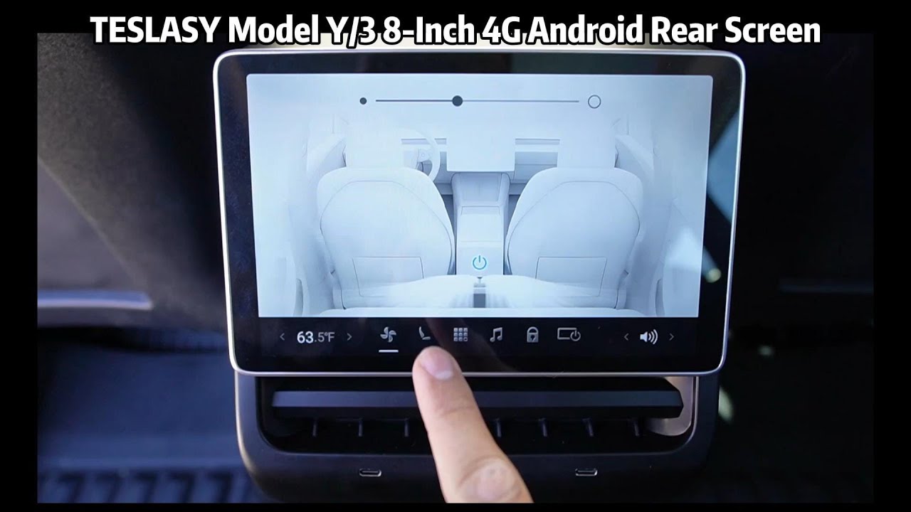 Tesla Model 3/Y Rear Screen Upgrade: Android 8-inch 4G+Wifi Rear ...