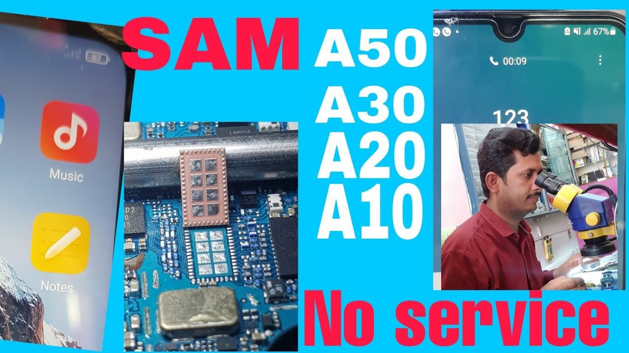 SAMSUNG A50, A30,A20,A10 NO SERVICE, NO NETWORK problem,solution ...