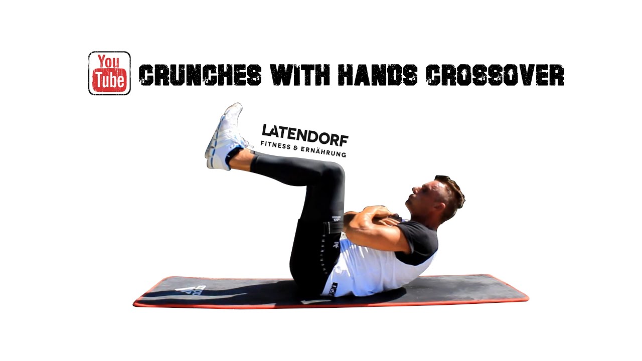 CRUNCHES WITH HANDS CROSSOVER - YouTube