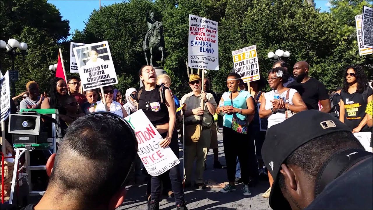 NYC protest police lynching of Sandra Bland July 2015 - YouTube
