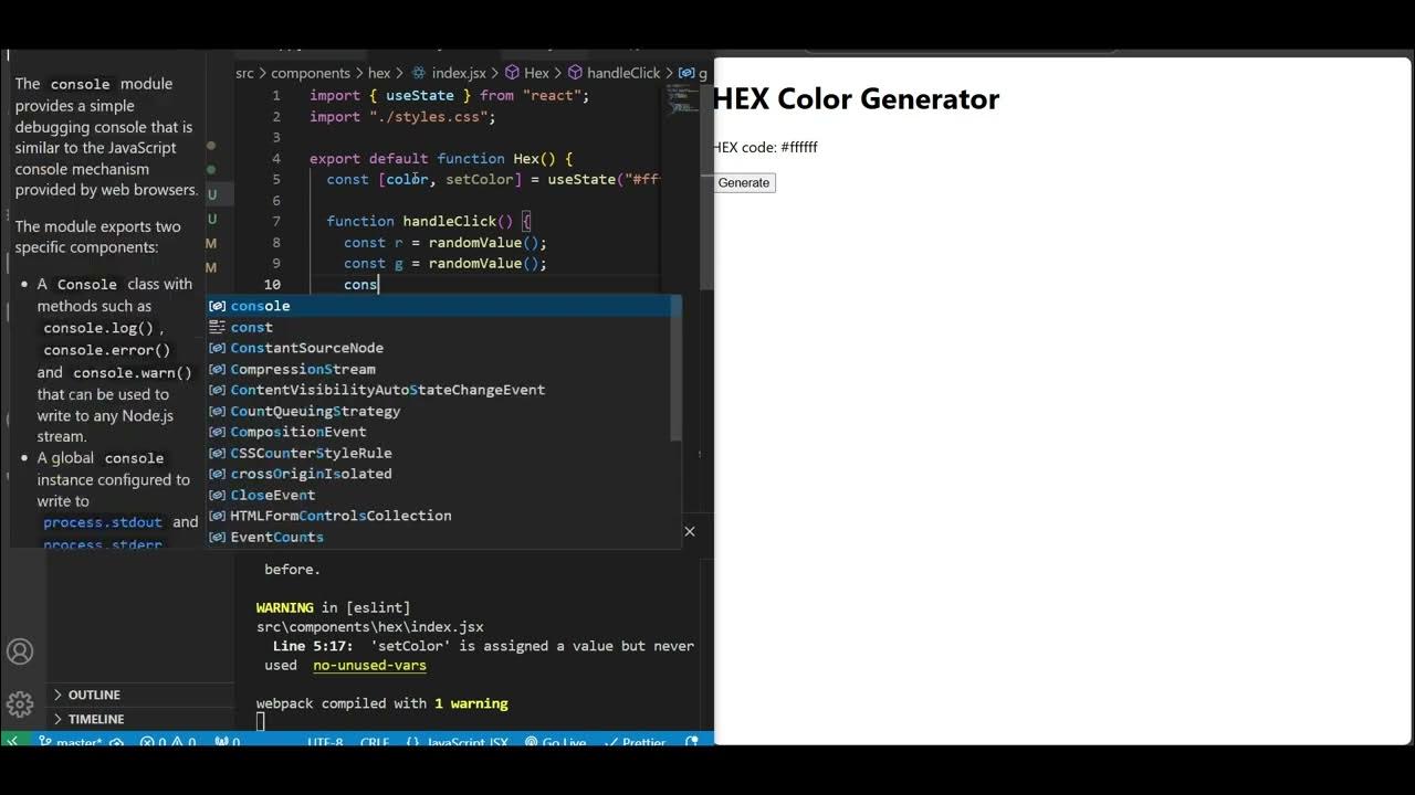 hex color generator | reactjs project | project 6 #overflowStackDeveloper ...