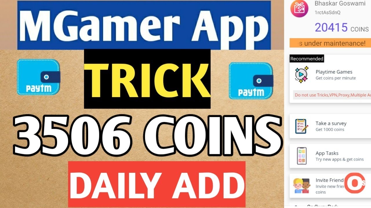 Mgamer App Trick- 3506 Coins Daily Add|Mgamer Daily Coin Add Trick ...