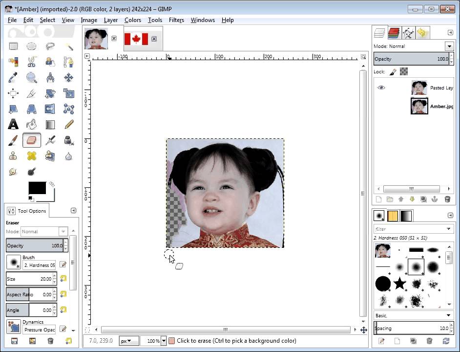 GIMP Activity 2 - 01 - Preparing Amber's Face - YouTube