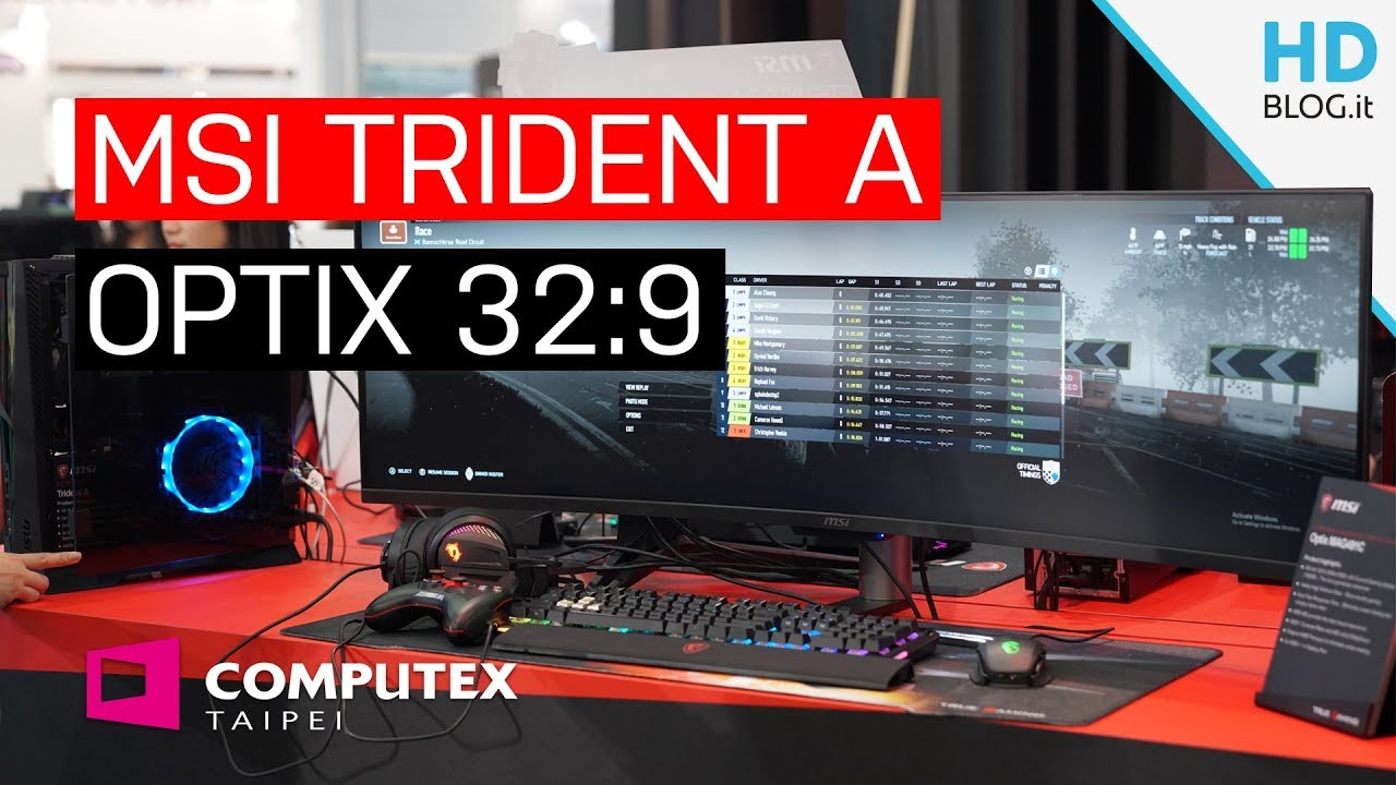 MSI TRIDENT A e MONITOR OPTIX 32:9: set-up gaming da URLO - YouTube
