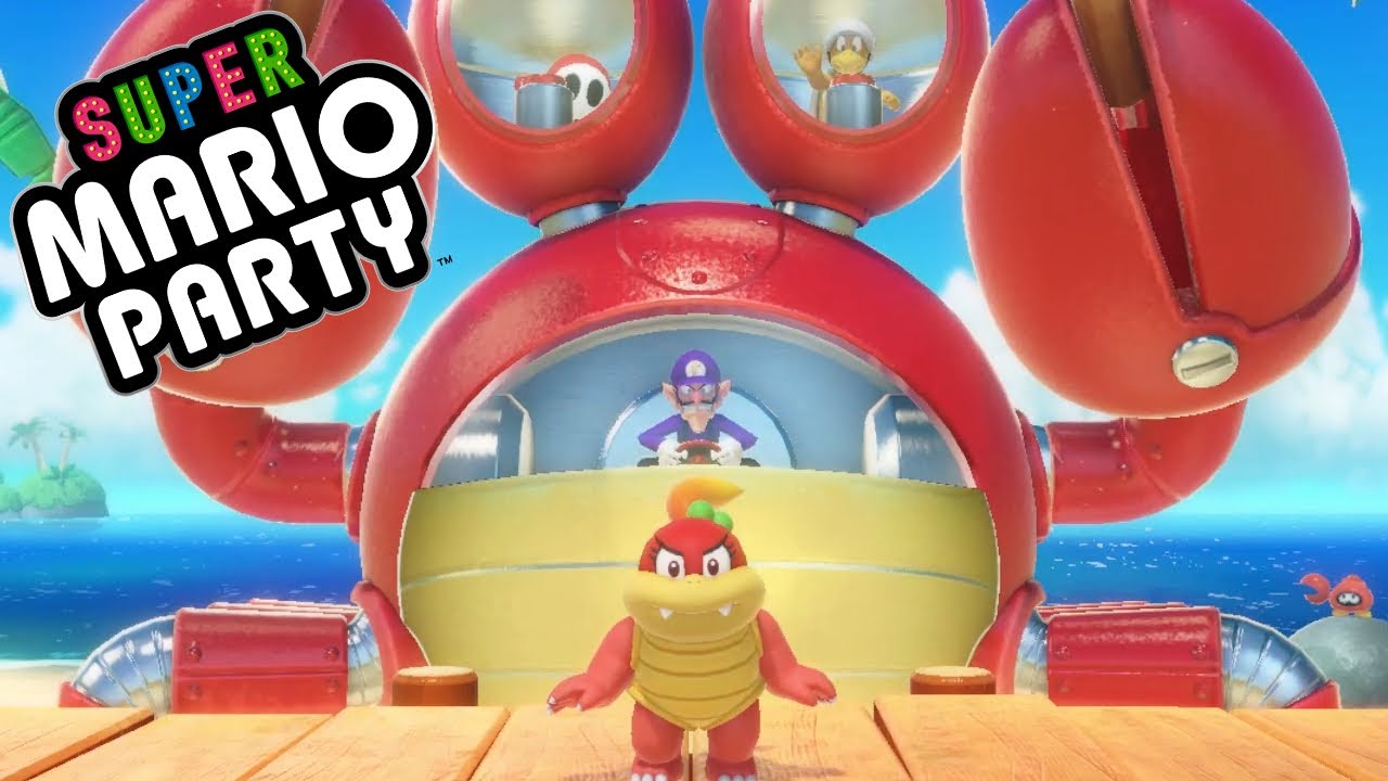 Super Mario Party Smash and Crab Minigames Gameplay - YouTube