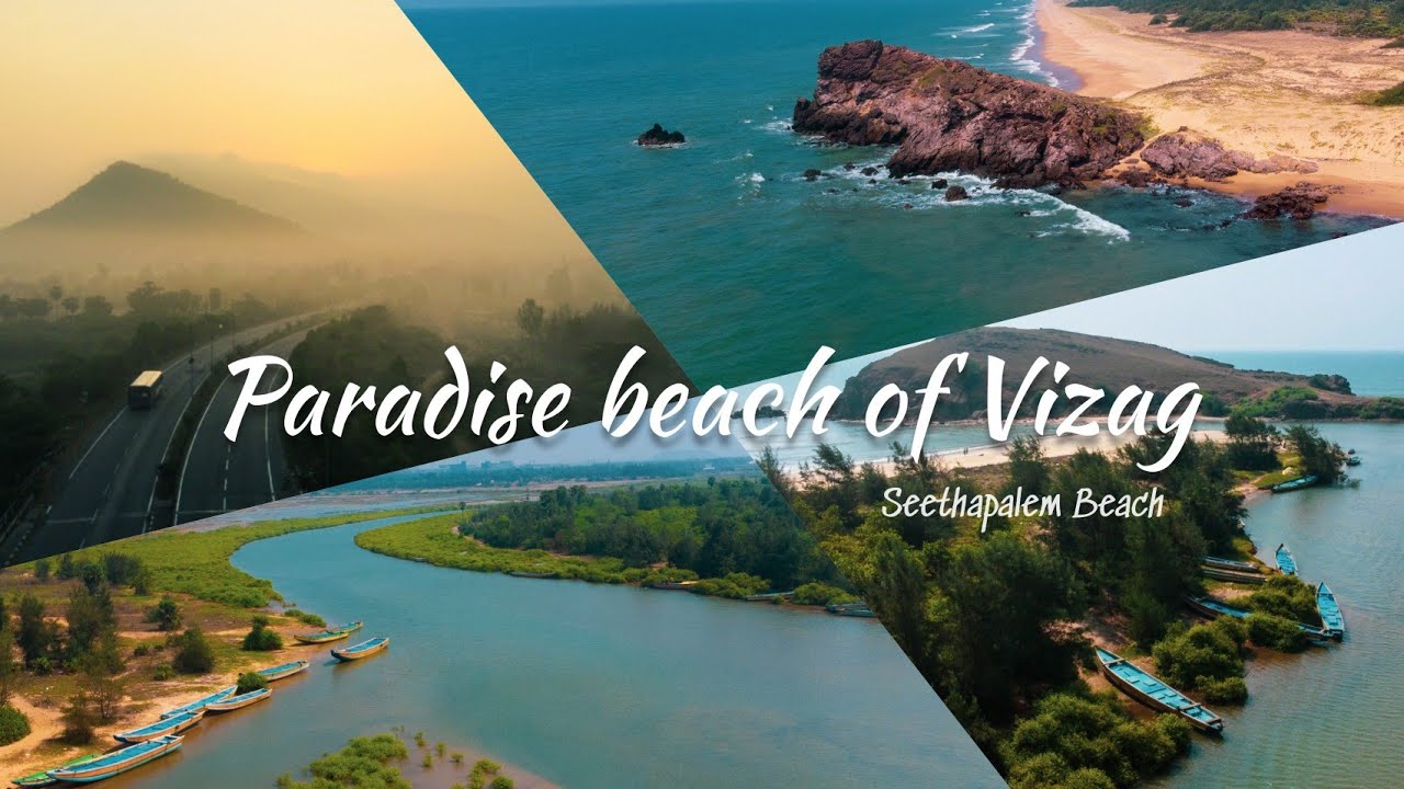 Paradise Beach of Vizag || Seethapalem Beach || Complete aerial view of ...