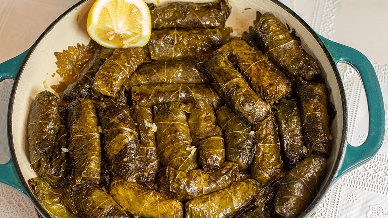 Greek Stuffed Grape Leaves (Easy Recipe!) Dolmadakia - YouTube