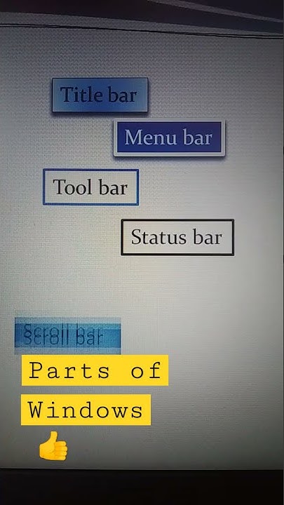 !! Parts of a Windows !! menu bar tool bar - YouTube