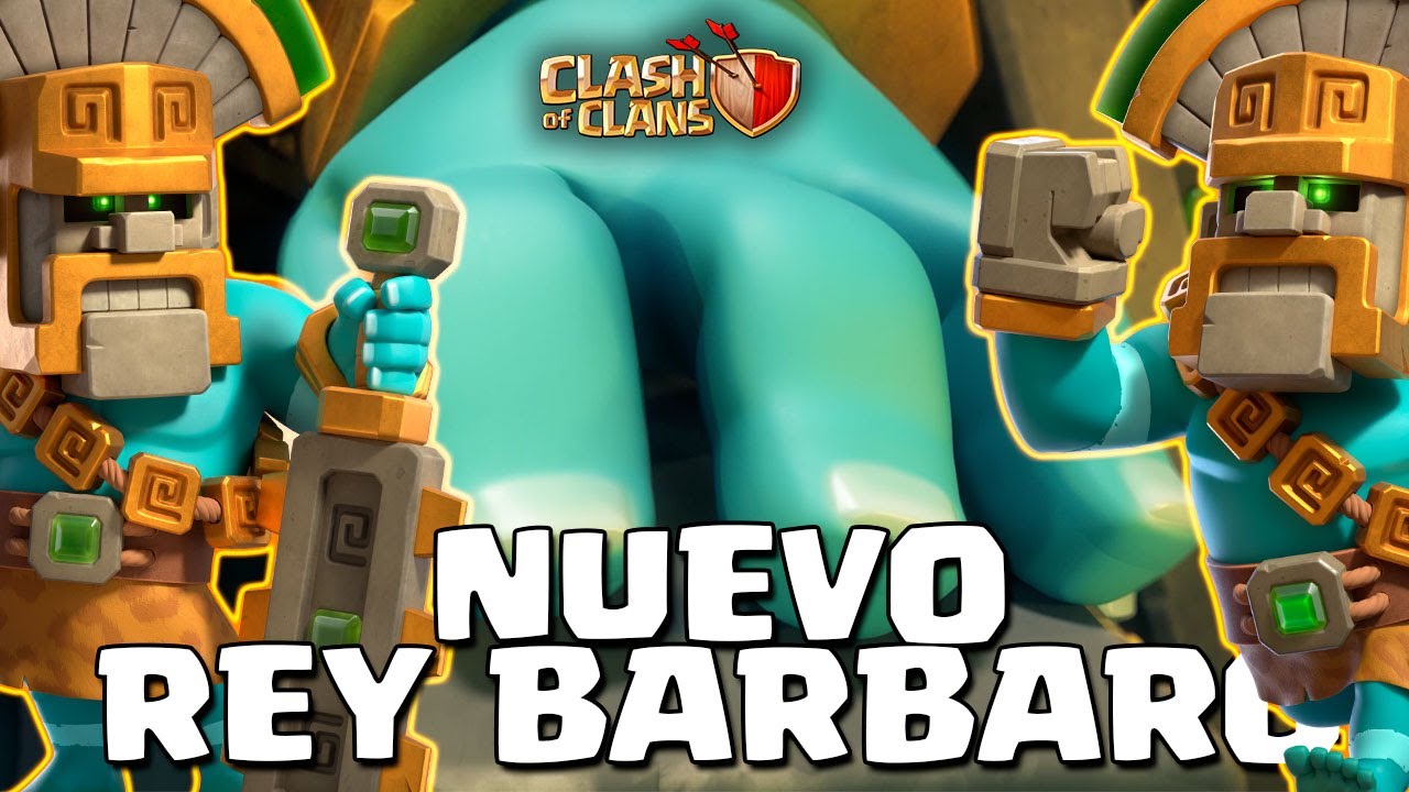 NUEVO REY BARBARO en CLASH OF CLANS - SKIN PASE de ORO - YouTube