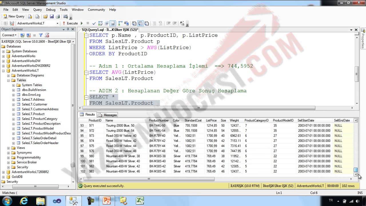 Bölüm 6 Konu 4- Alt Sorgular HAVING WHERE - YouTube