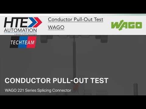 Wago - Electrical Conductor Retention Force Test - YouTube