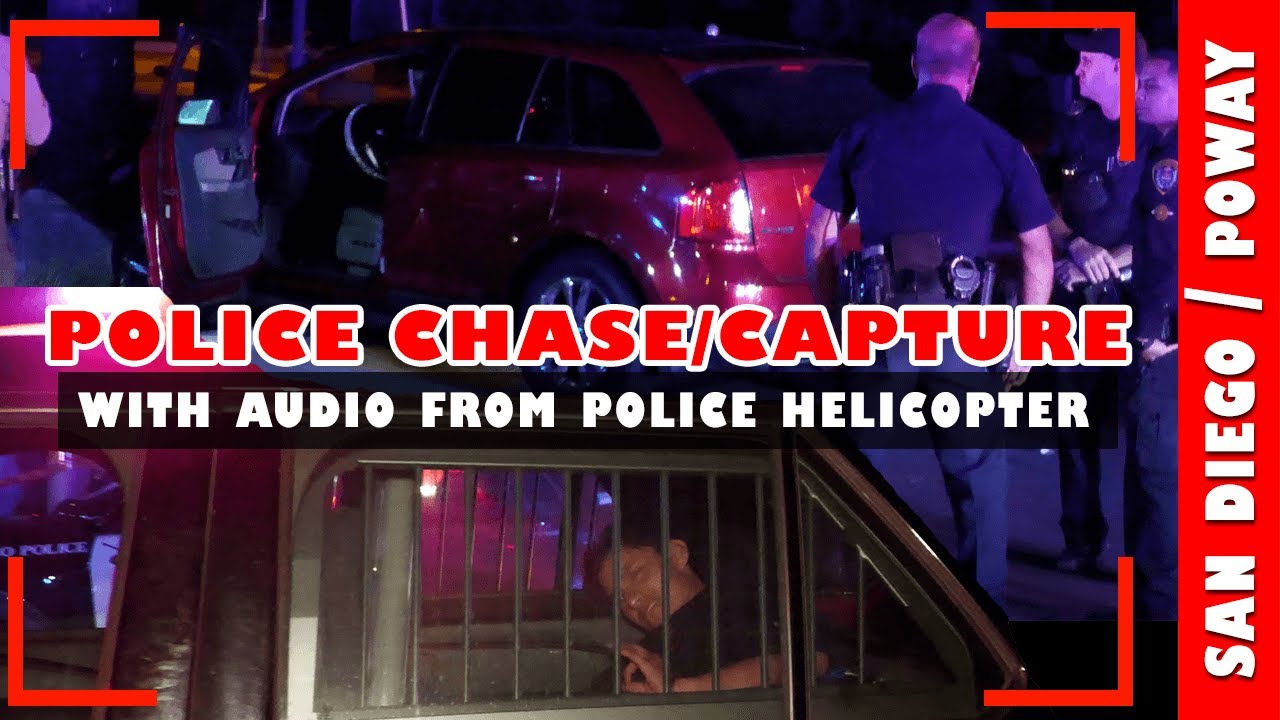 Police Pursuit, Foot Chase, 5 Suspects Captured | Poway | 20230626 (4K ...