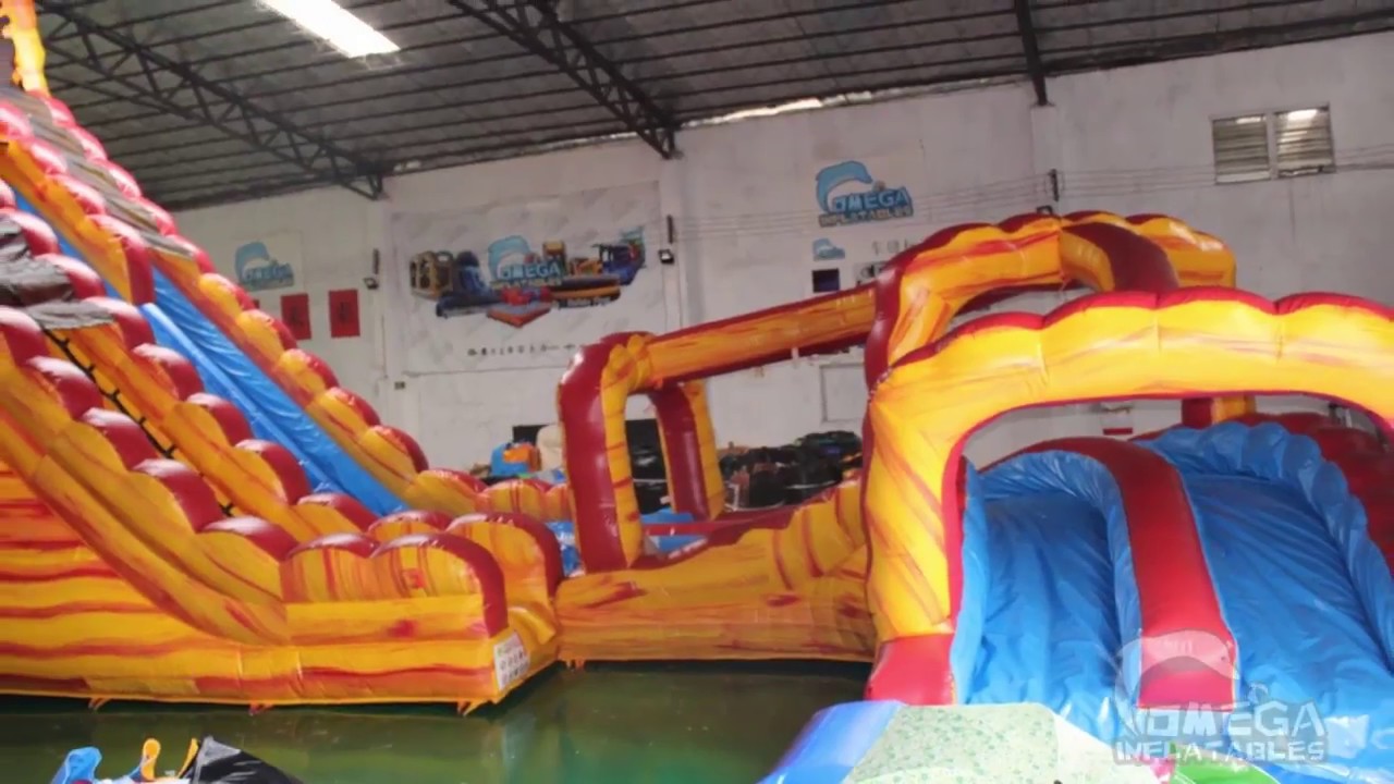 27FT Lava Twist Water Slide - YouTube