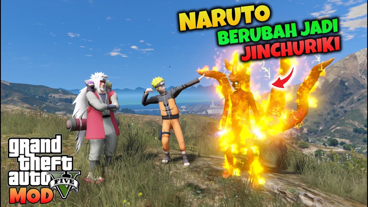 NARUTO BERUBAH JADI JINCHURIKI - GTA 5 MOD NARUTO - YouTube