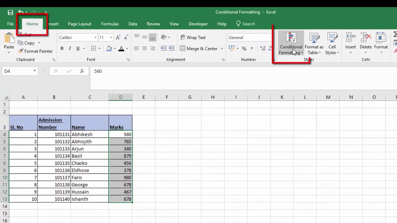 Conditional Formatting Highlight Cell Rules Greater Than - YouTube
