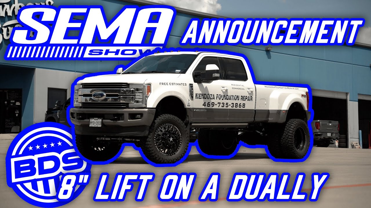 Lifting a 2021 Sema Truck / 2020 F350 gets a 8 inch BDS lift and custom ...