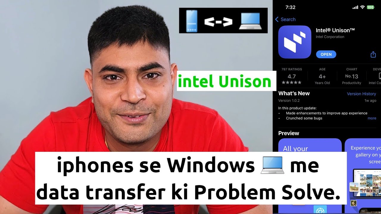 intel Unison | Easily Data Transfer between windows 💻 and iphones. # ...