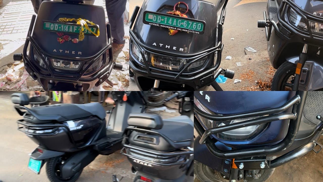 Ather rizta new accessories #atherrizta crash guard #footrest #guard # ...