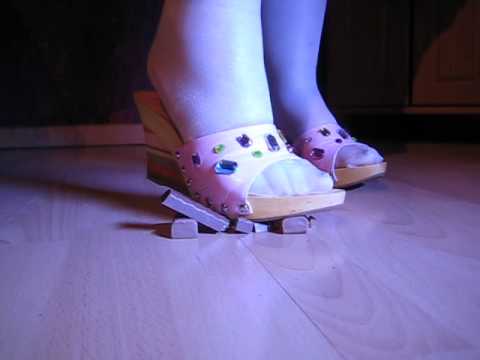 High Heel Wedges Clogs Crush Schokolade Bug crush