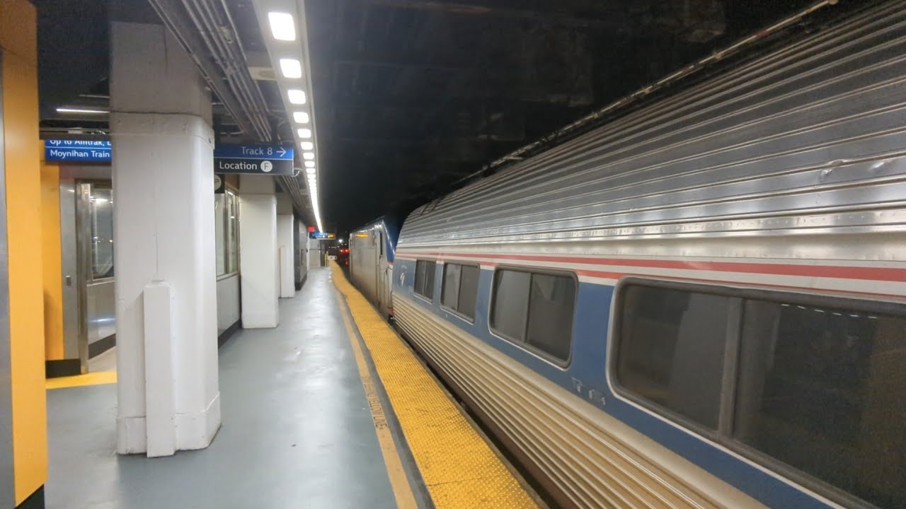 Amtrak Cardinal train #51 departing from New York Penn Station (1/29 ...