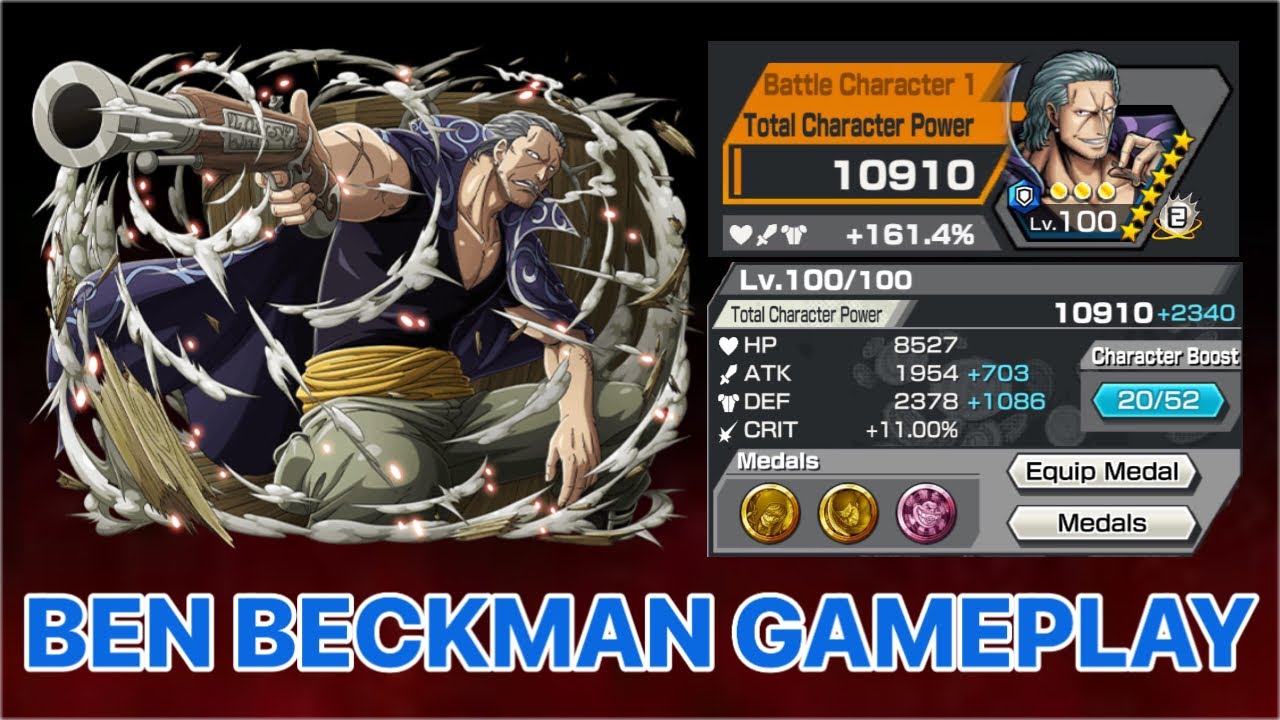 LEVEL 100 BEN BECKMAN GAMEPLAY | ONE PIECE BOUNTY RUSH | OPBR - YouTube