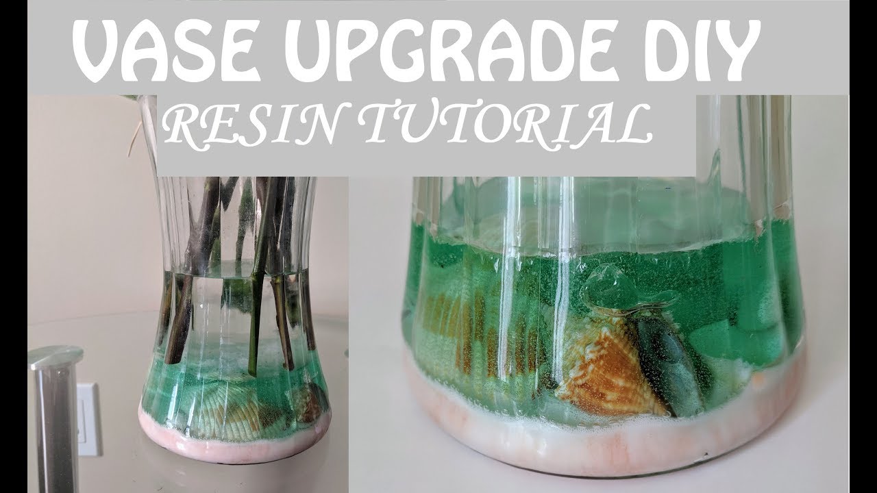 DIY Simple Vase upgrade with ocean bottom- resin tutorial - YouTube