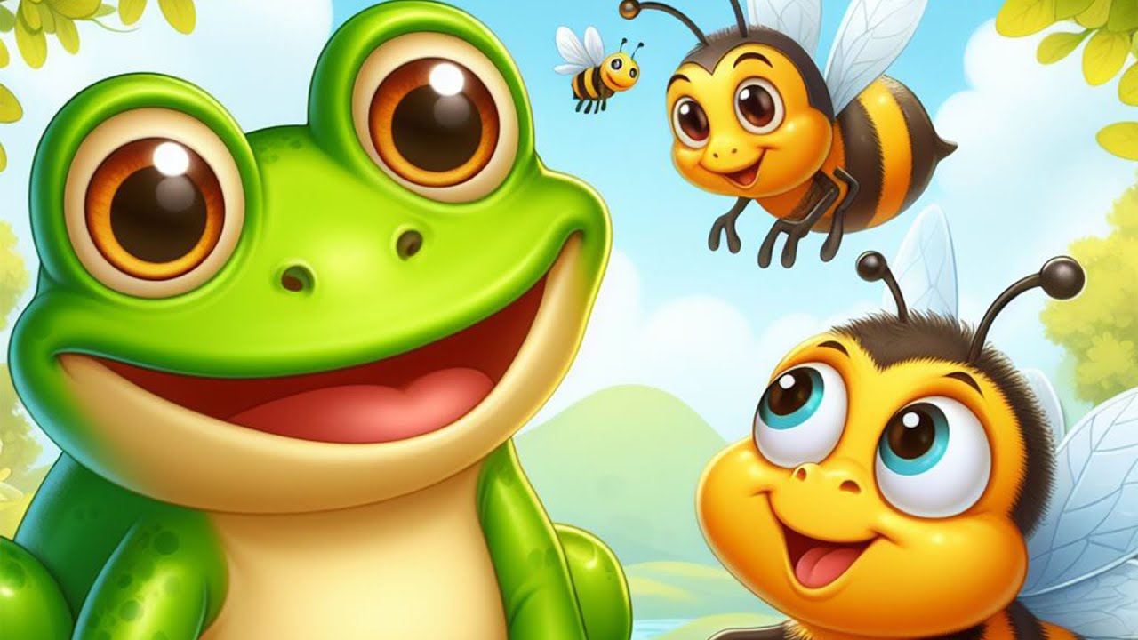 The frog and the bee are joking around - Nursery Rhymes Children's ...