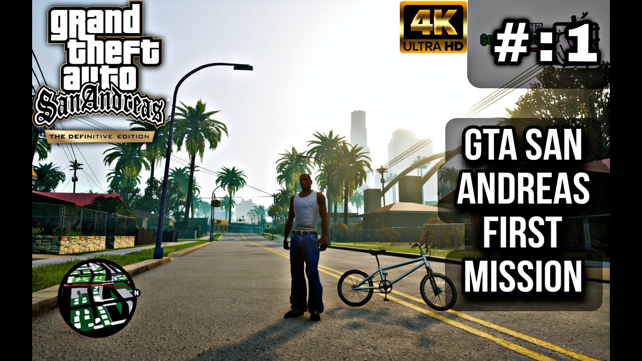 Gta San Andreas The definitive Edition First Mission Full Gameplay 😍 ...