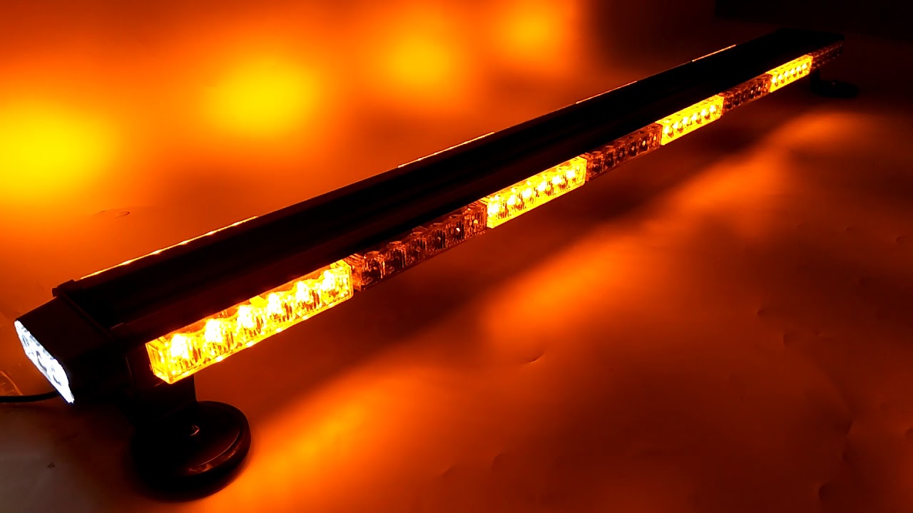 102 LED 49" Amber&White Double Side Traffic Advisor Beacon Flashing ...