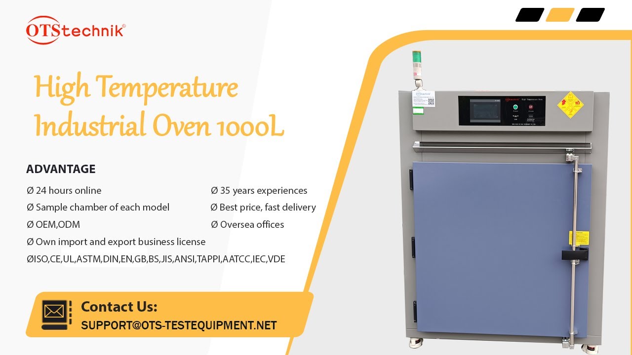 High Temperature Industrial Oven 1000L Operation video - YouTube